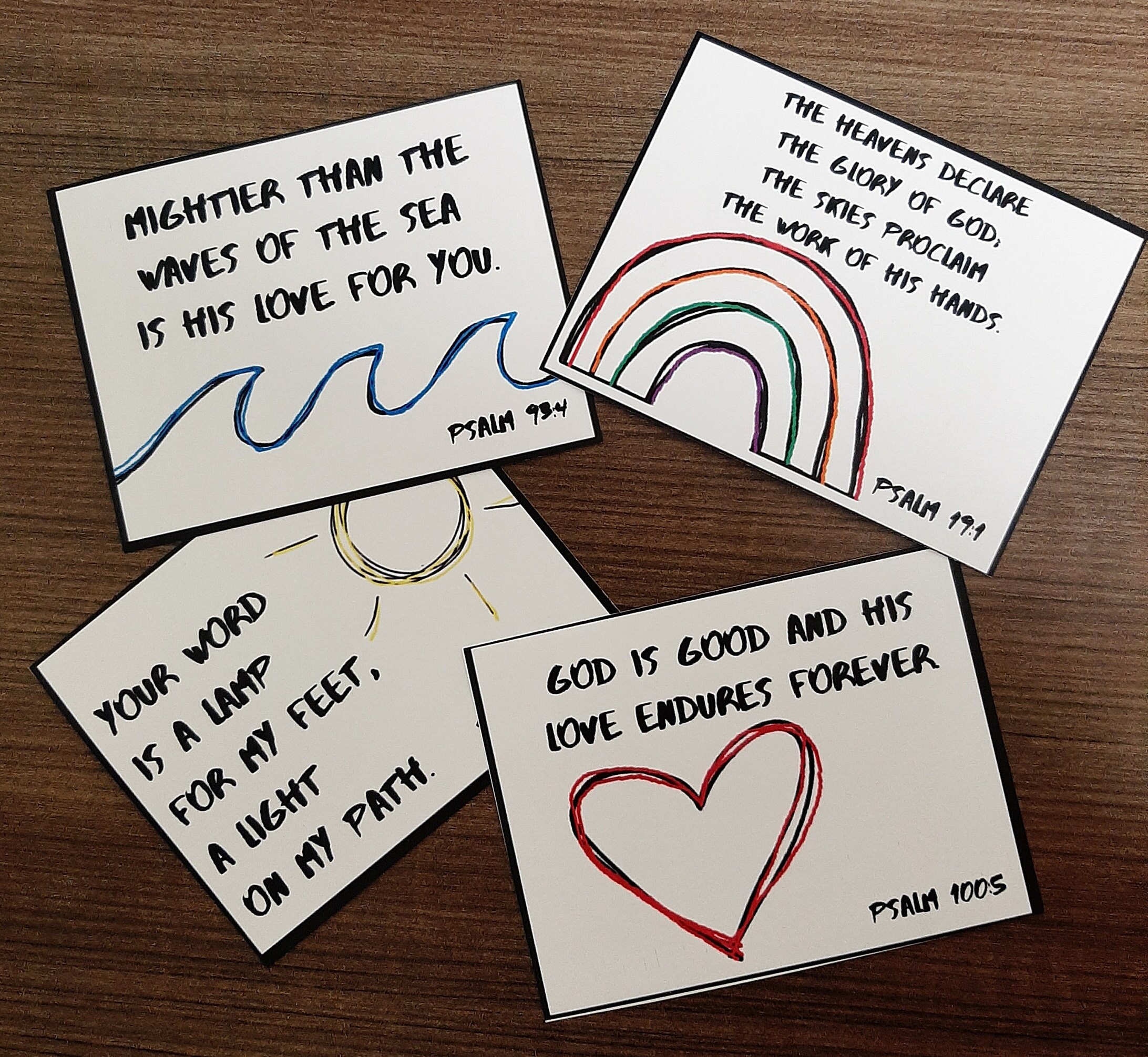 Psalm Flat Note Cards, Verse Memory Cards, Gift Tags - Etsy