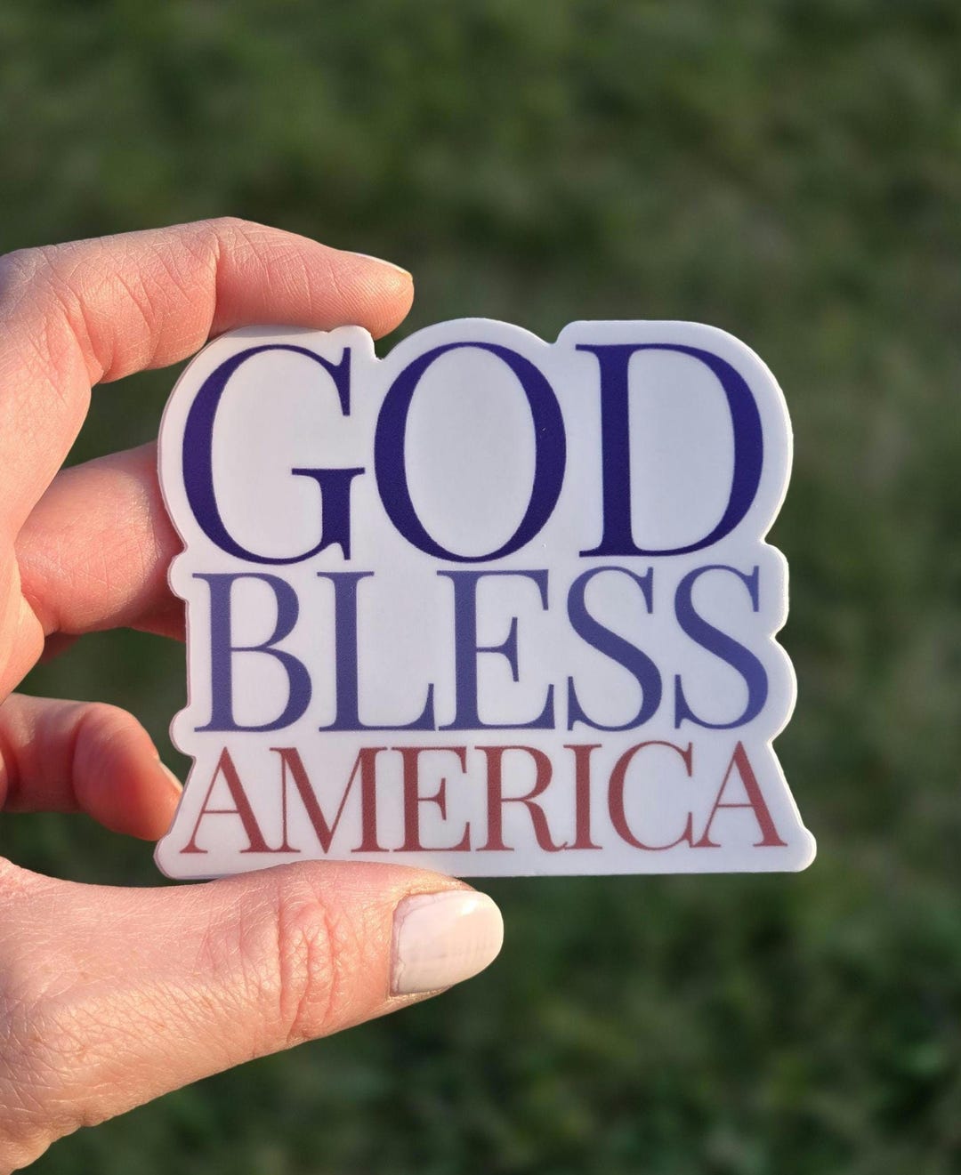 God Bless America Sticker Patriotic Sticker - Etsy