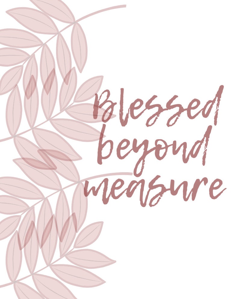 Blessed Beyond Measure Printable - Etsy