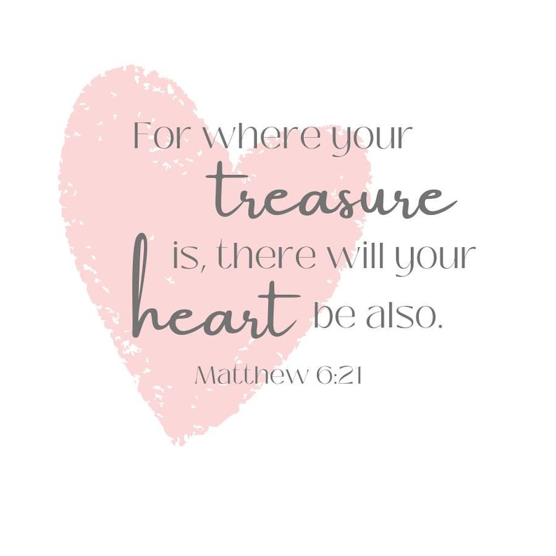 Graduation Gift Confirmation Gift First Communion Gift Matthew 6:21 for ...