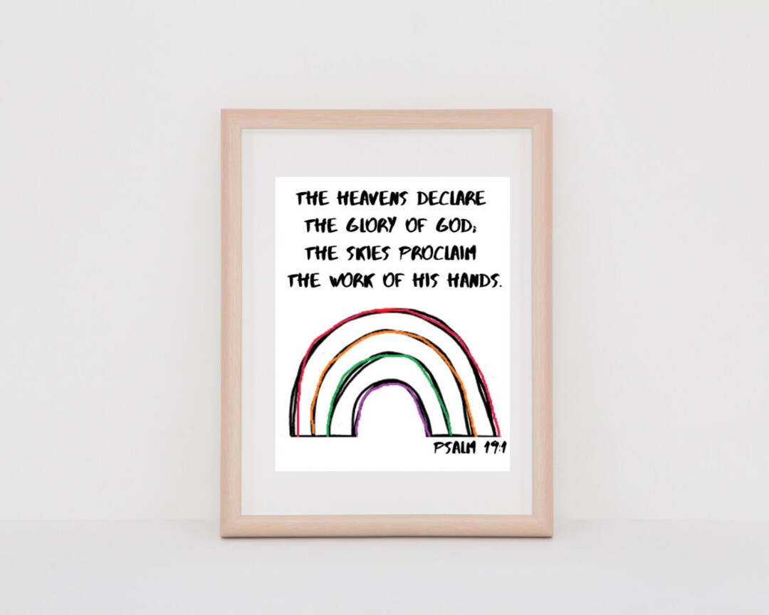 Psalm 19:1 Printable, 8x10, "the Heavens Declare the Glory of God, the ...