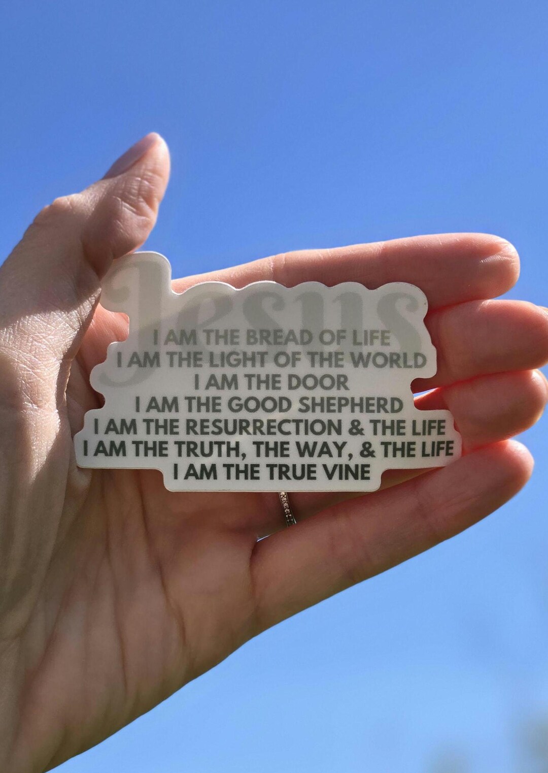 Jesus I Am Statements Gospel of John Bible Verse Sticker Scripture ...