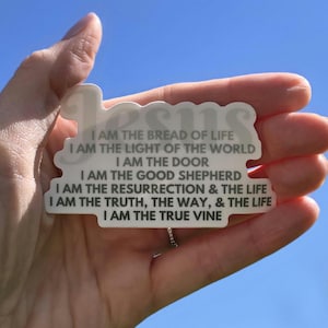 Jesus I Am Statements Gospel of John Bible Verse Sticker Scripture ...