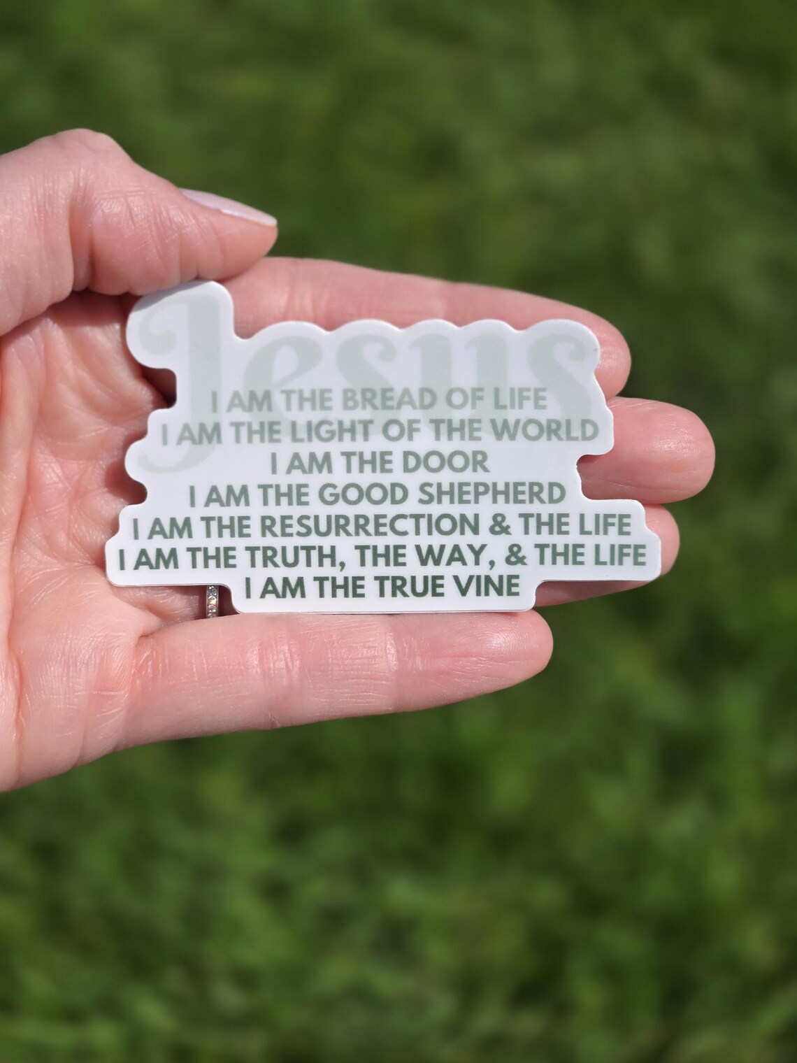 Jesus I Am Statements Gospel of John Bible Verse Sticker Scripture ...