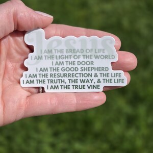 Jesus I Am Statements Gospel of John Bible Verse Sticker Scripture ...