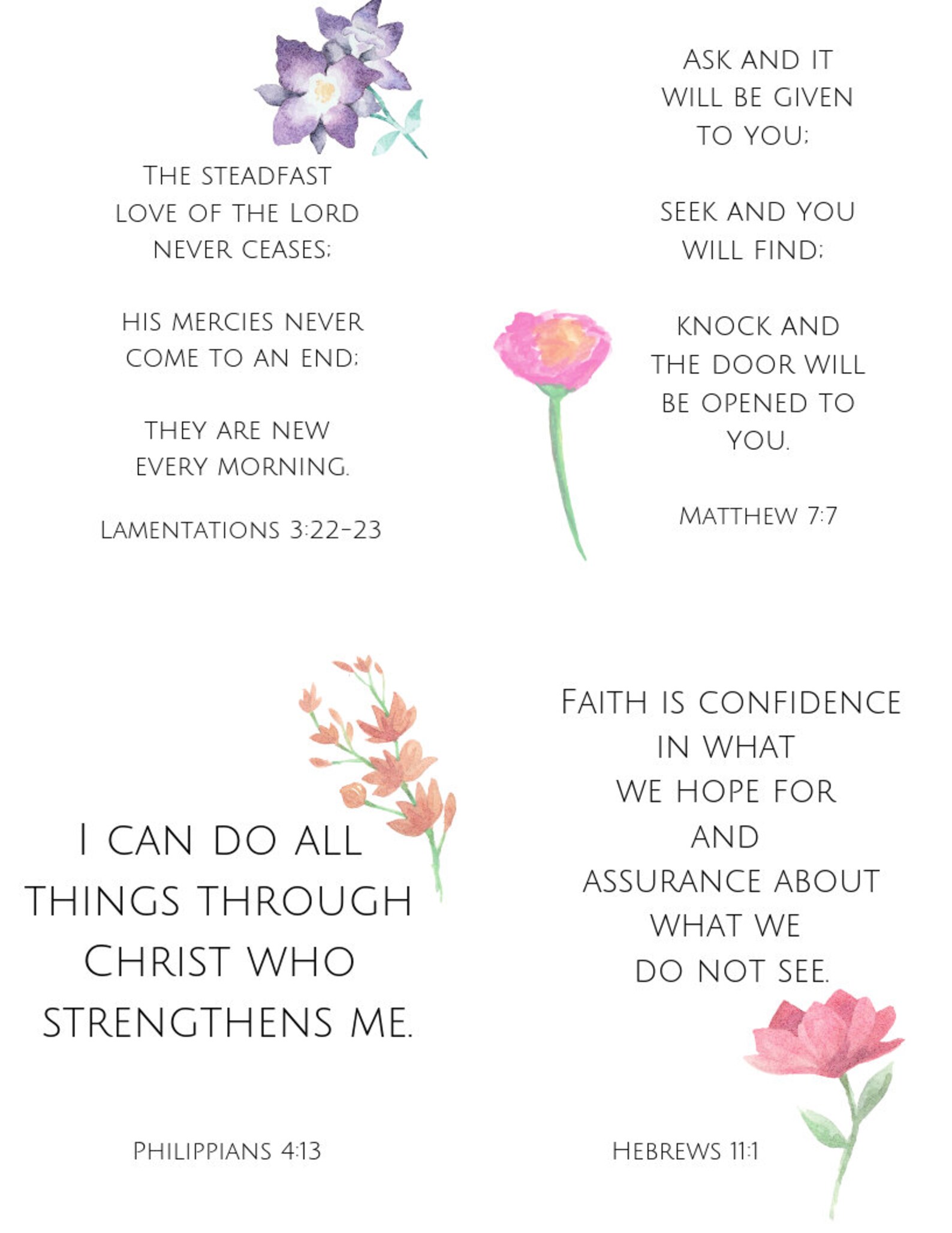 Scripture Memory Card Printable - Etsy