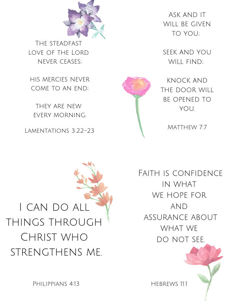 Scripture Memory Card Printable - Etsy