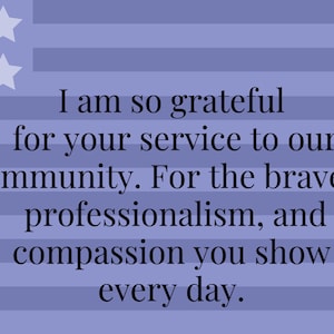 Law Enforcement Support Police Officer Encouragement LEO Printable ...