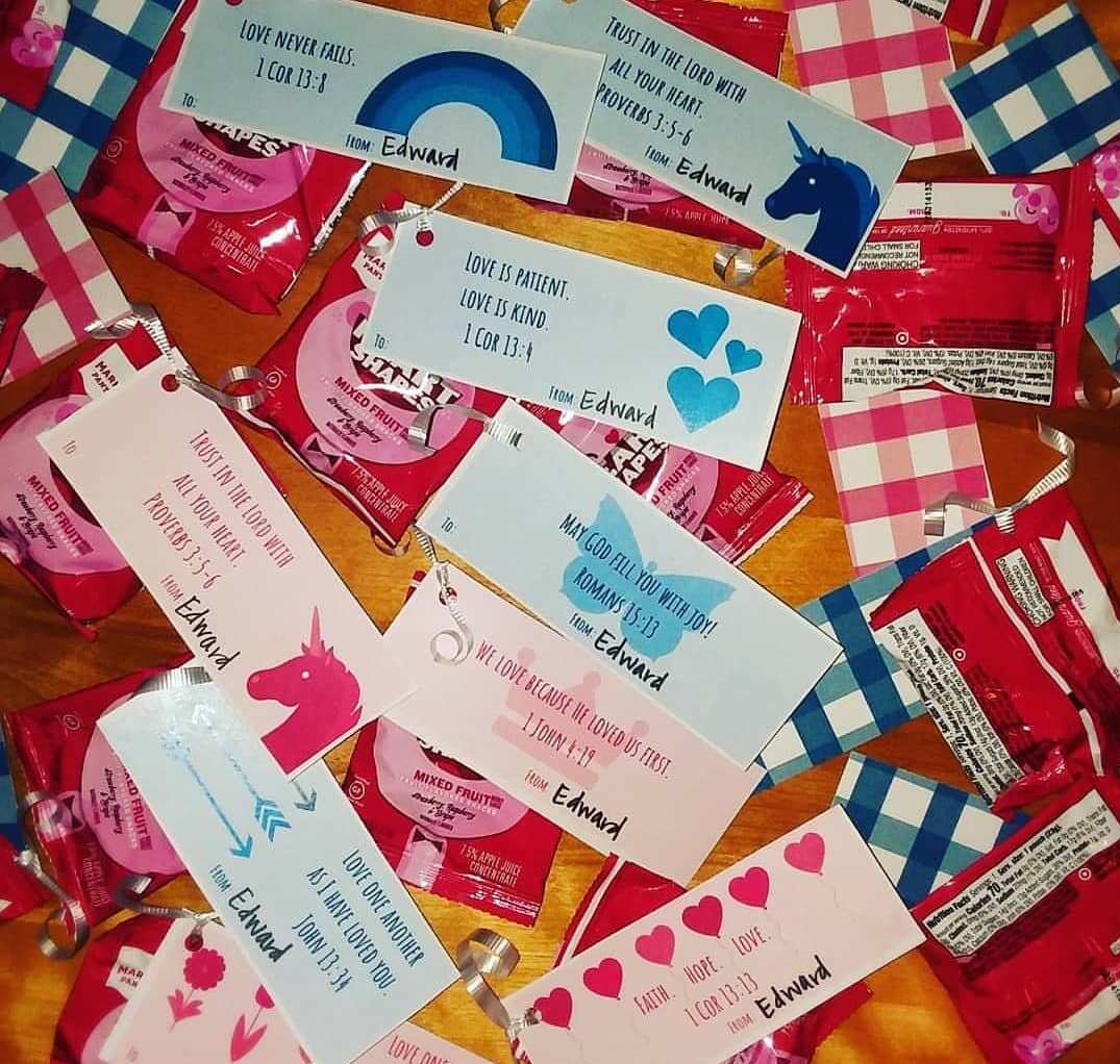 Bible Verse Printable Cards, Valentine's Day, Gift Tags, Lunch Notes - Etsy