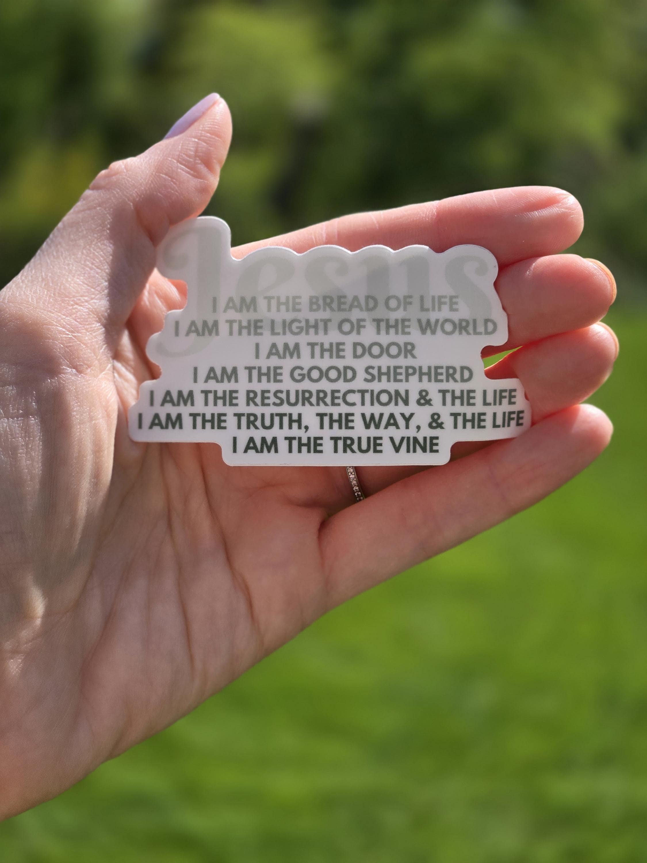 Jesus I Am Statements Gospel of John Bible Verse Sticker Scripture ...