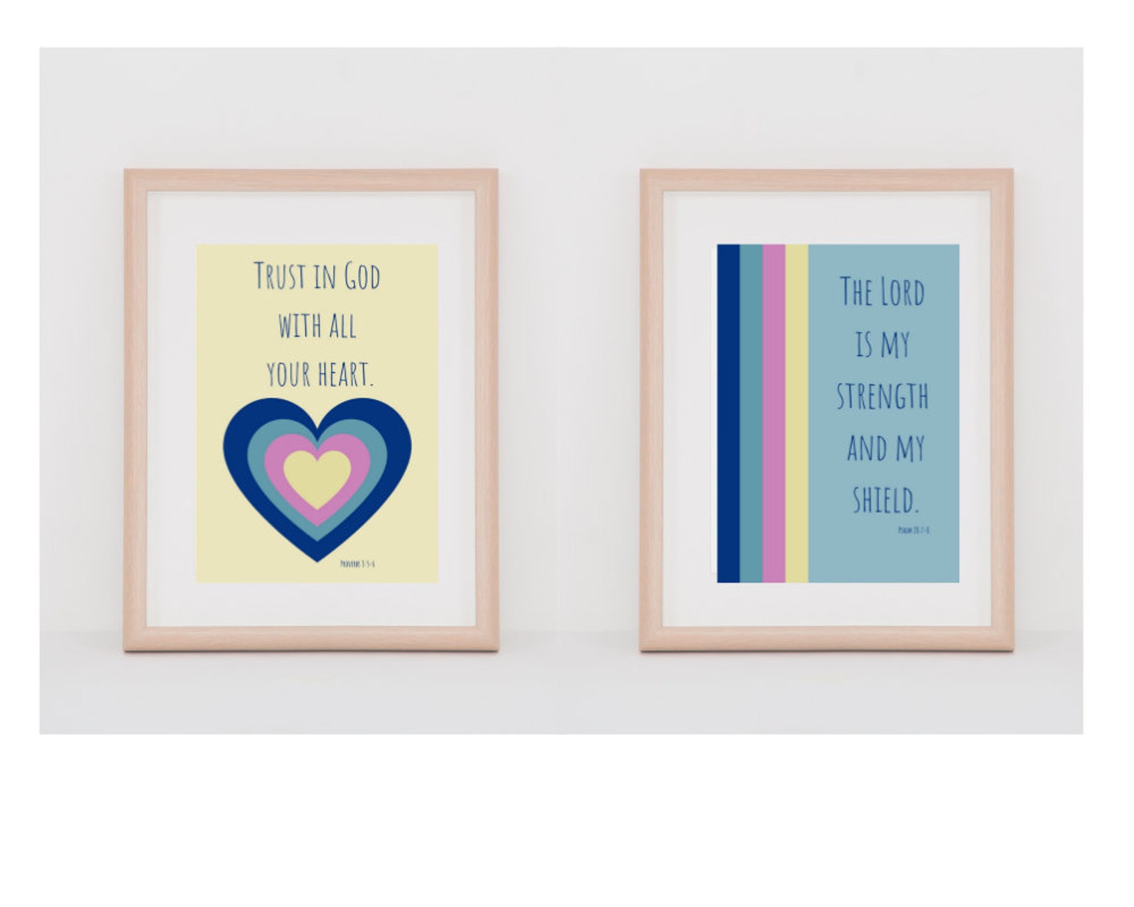 Psalm 28:7-8 Printable, 5x7, "the Lord is My Strength and My Shield" - Etsy