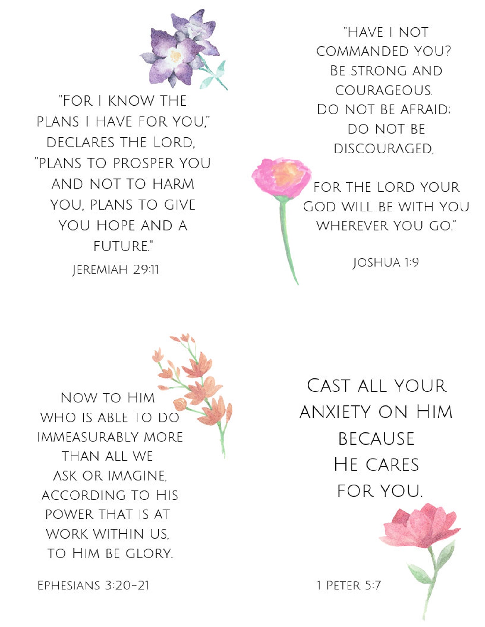 Scripture Memory Card Printable - Etsy