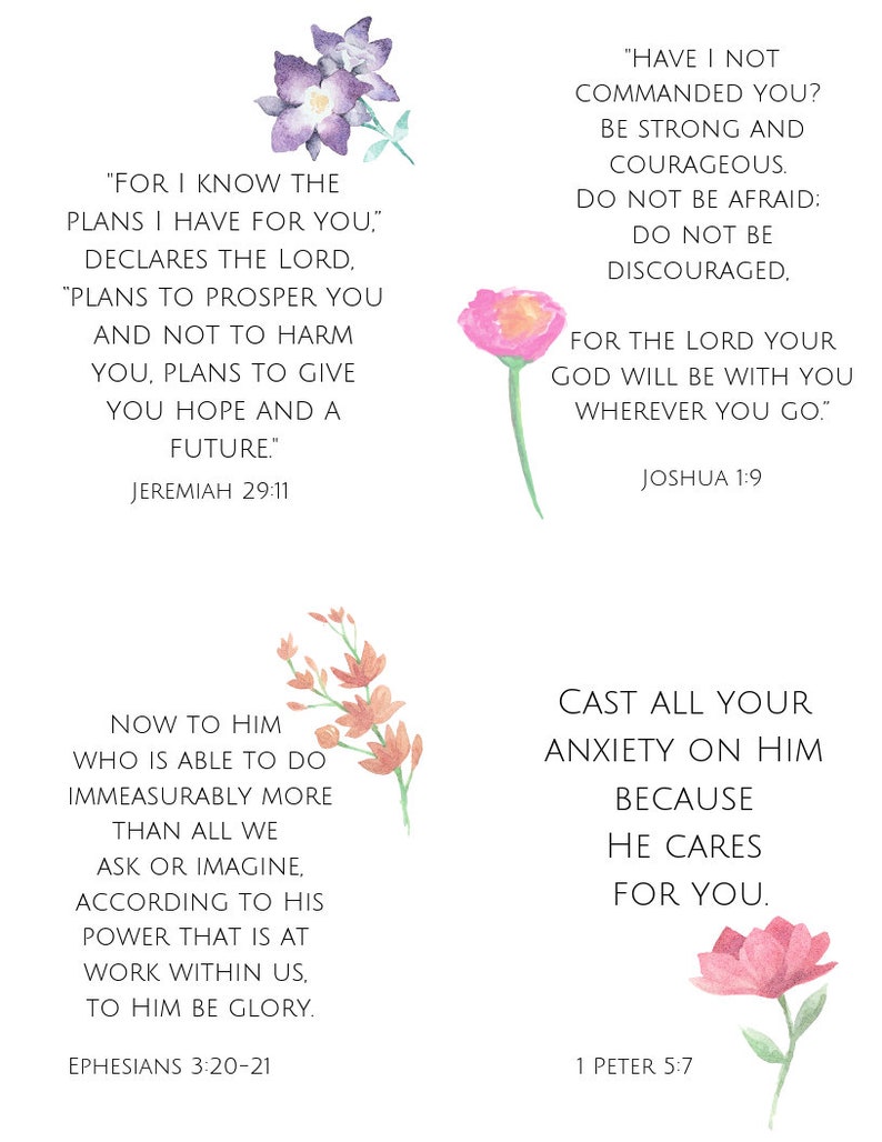 Scripture Memory Card Printable - Etsy