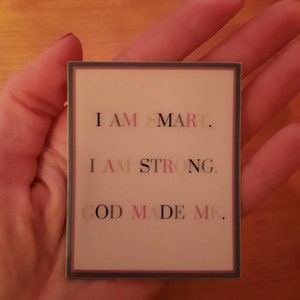 Back to School Gift Student Gift I Am Smart. I Am Strong. God Made Me ...