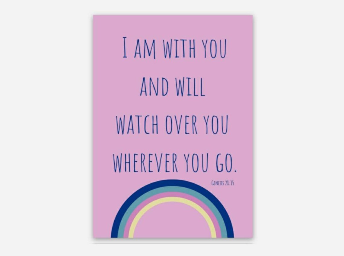 Back to School Gift Teacher Gift I Am With You Wherever You Go, Genesis ...