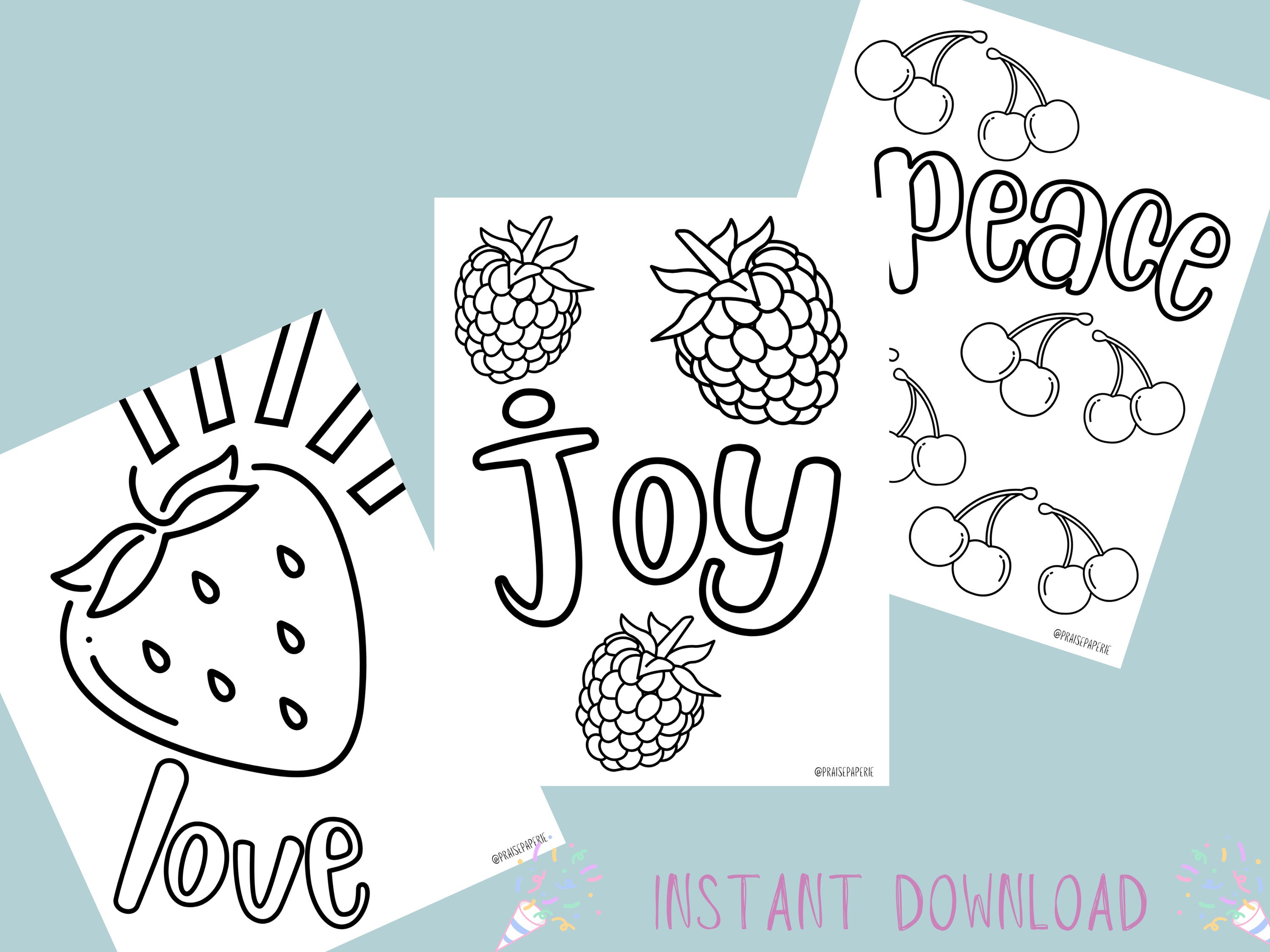 Coloring Pages Fruit of the Spirit Coloring Pages Sunday School ...