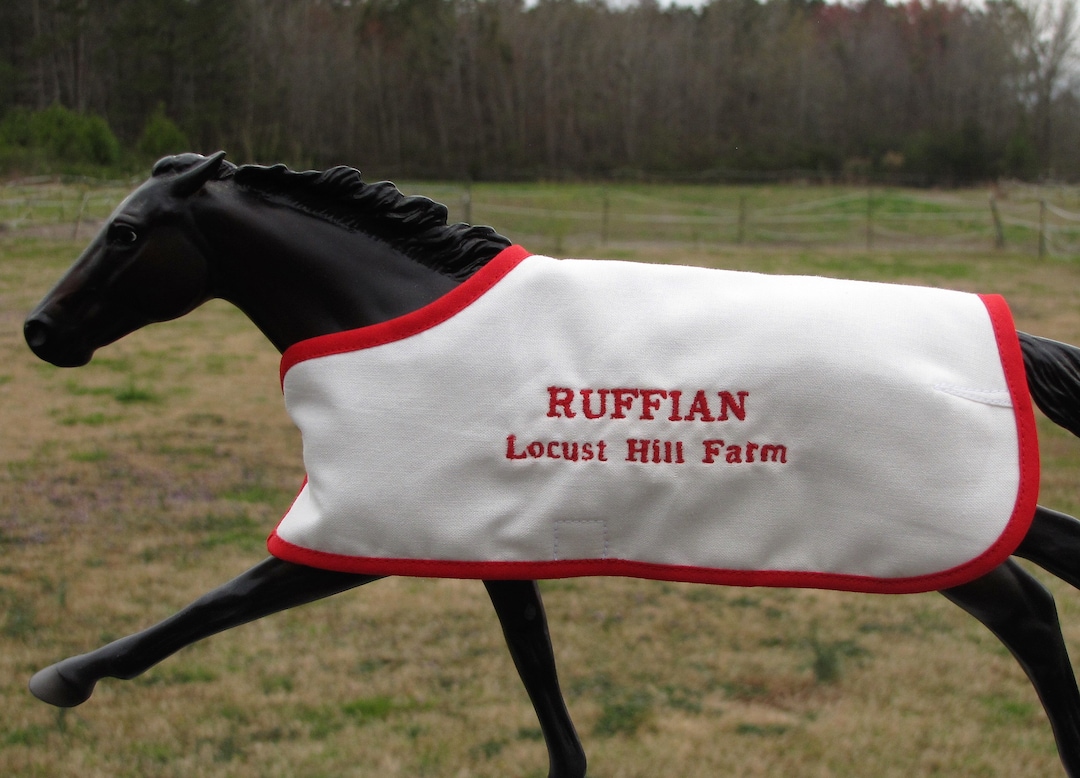 RUFFIAN Famous Thoroughbred Race Racehorse Horse CM Embroidered Blanket ...