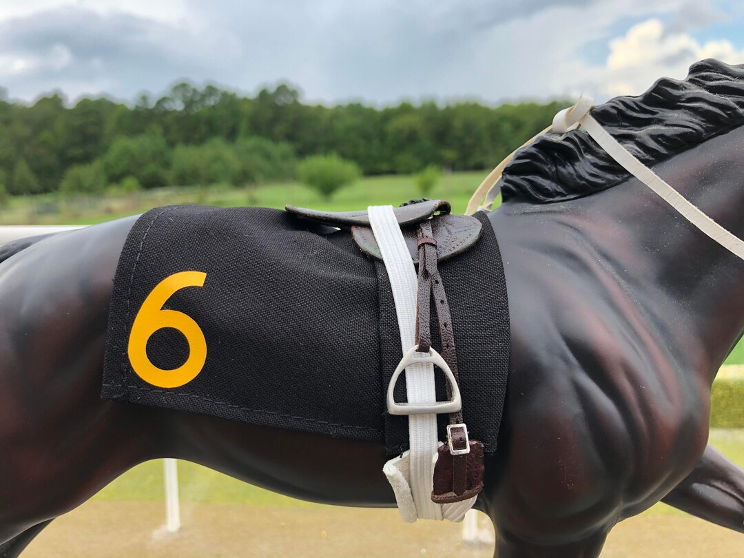 6 #6 Number Six Thoroughbred TB Race Horse Racehorse Race Cloth Back ...
