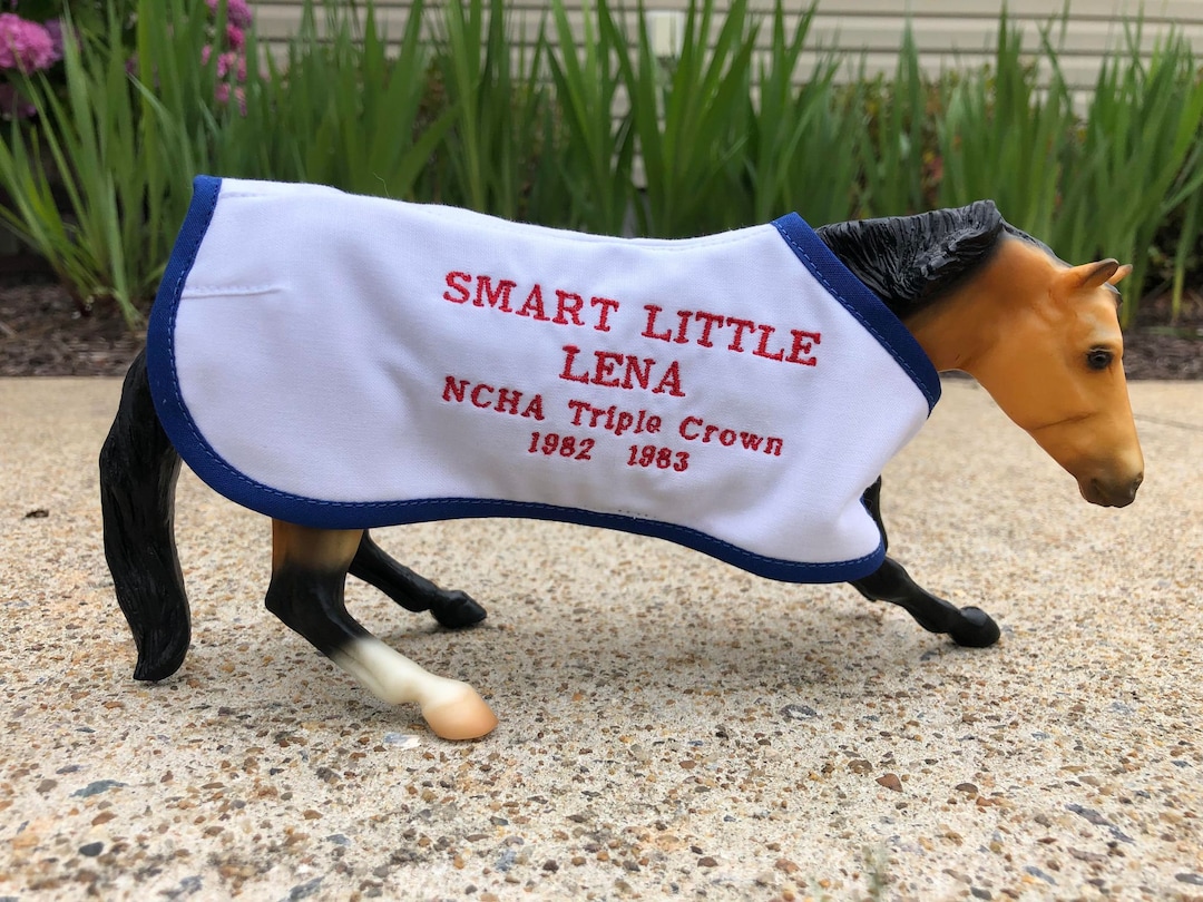SMART LITTLE LENA Western Cutting Horse Embroidered Blanket Breyer ...