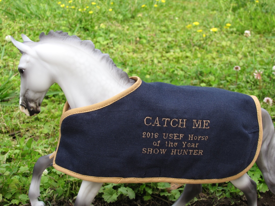 MANTA bordada CATCH ME para Breyer show cazador modelo caballo del año ...
