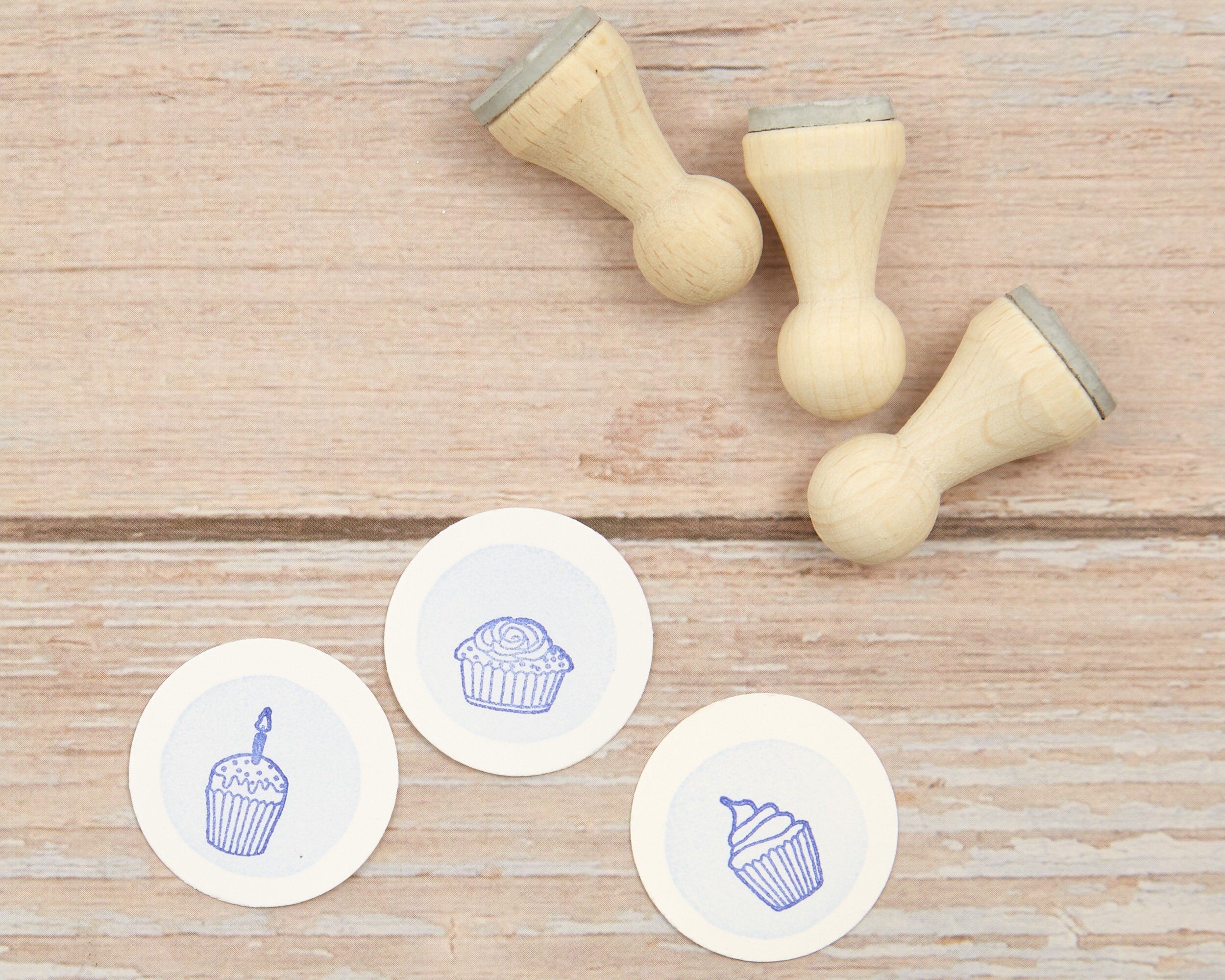 Mini Stamp Set Cupcake / Stamp with Muffins / Stamp Set | Etsy