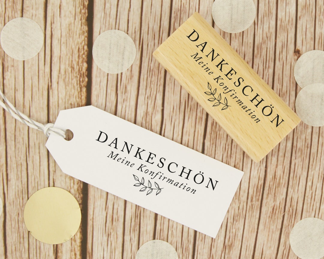 Confirmation Stamp of Thanks With Flower Tendril // Thank You for ...