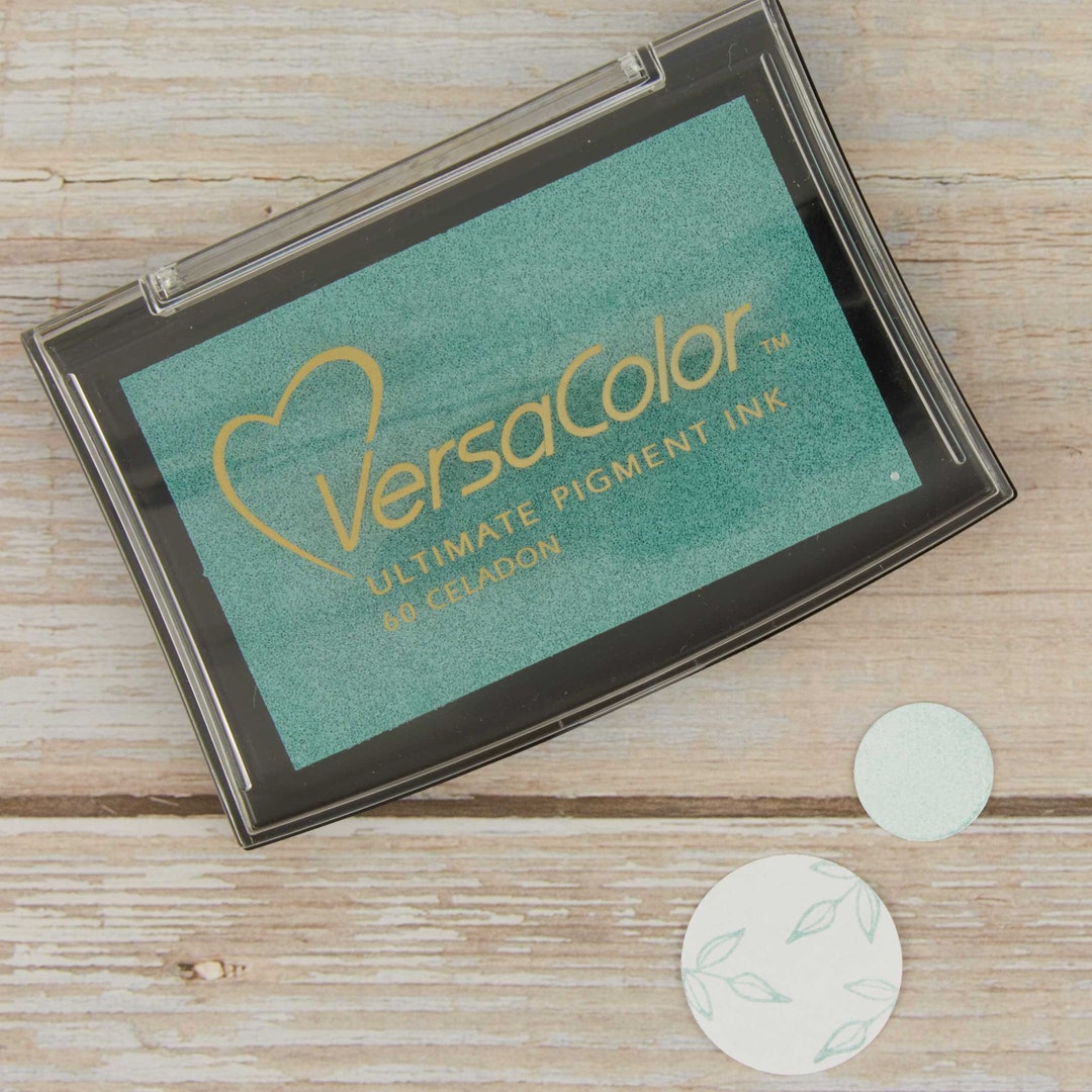 Ink Pad Blue-green From Versa Color / Stamp Ink celadon Versacolor - Etsy