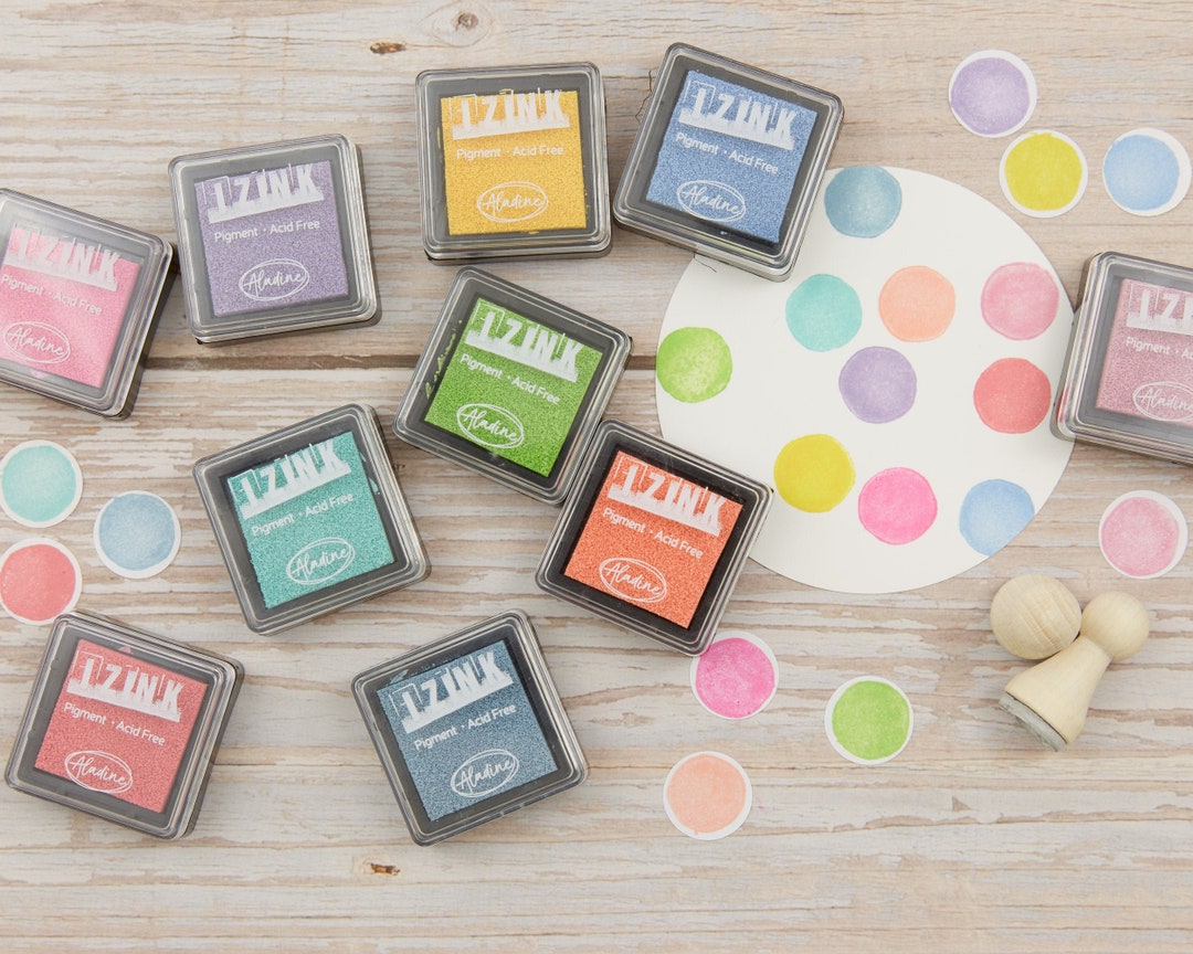 INK PAD SET Pastel // Pigment Ink Pad Aladine Izink pastel - Etsy