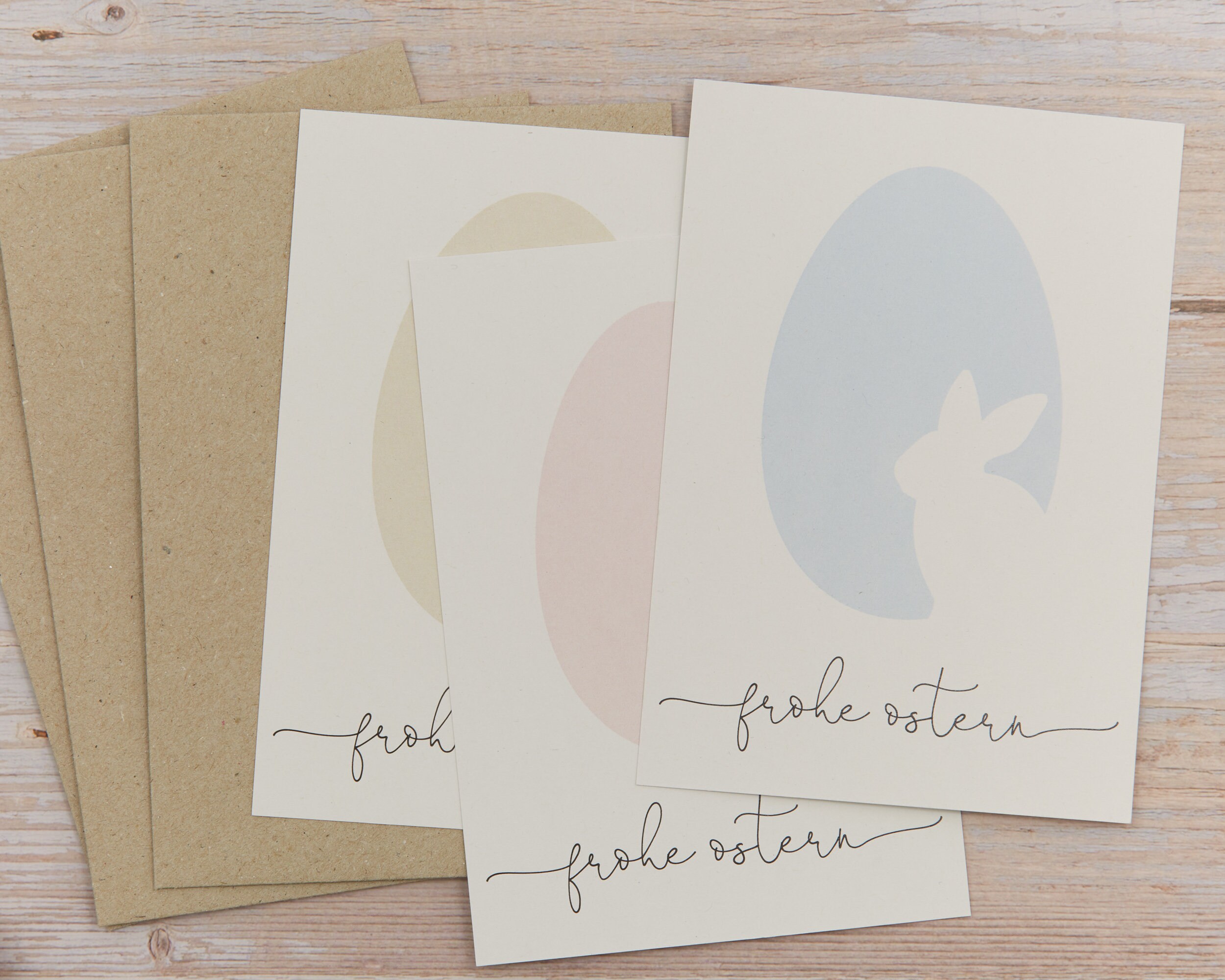 Osterkarten-Set // Karte zu OSTERN // Ostergrüsse // 10 Karten inkl ...
