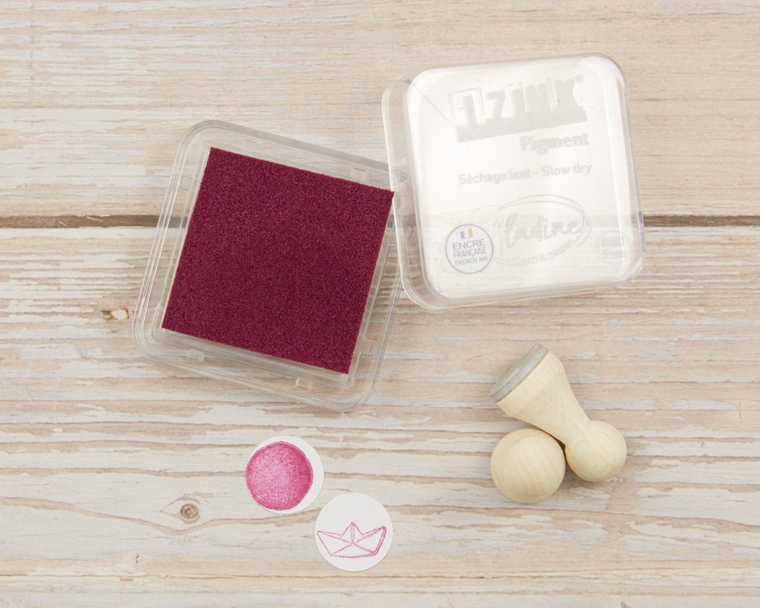 Pink Stamp Pad // Pigment Ink Pad Aladine Izink dark Purple - Etsy