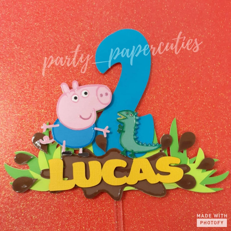 George Cake Topper Peppa Pig and George Cake Topper George - Etsy