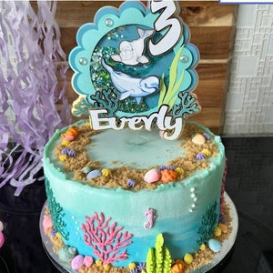 Baby Beluga Shaker Birthday Cake Topper, Baby Beluga Decorations, Baby ...