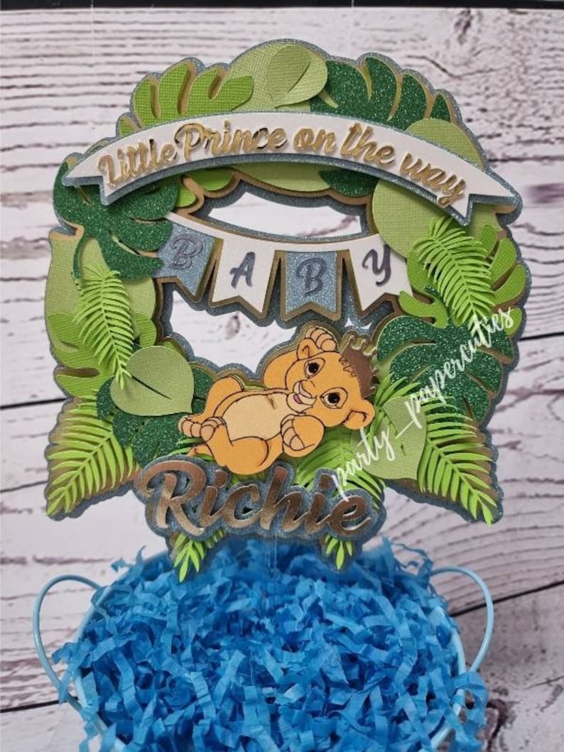 Baby King Cake Topper, Lion King Baby, Baby Simba, Lion Baby King, Baby ...