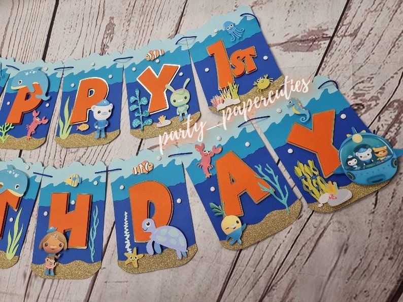 The Octonauts Happy Birthday Banner Octonoauts Banner | Etsy