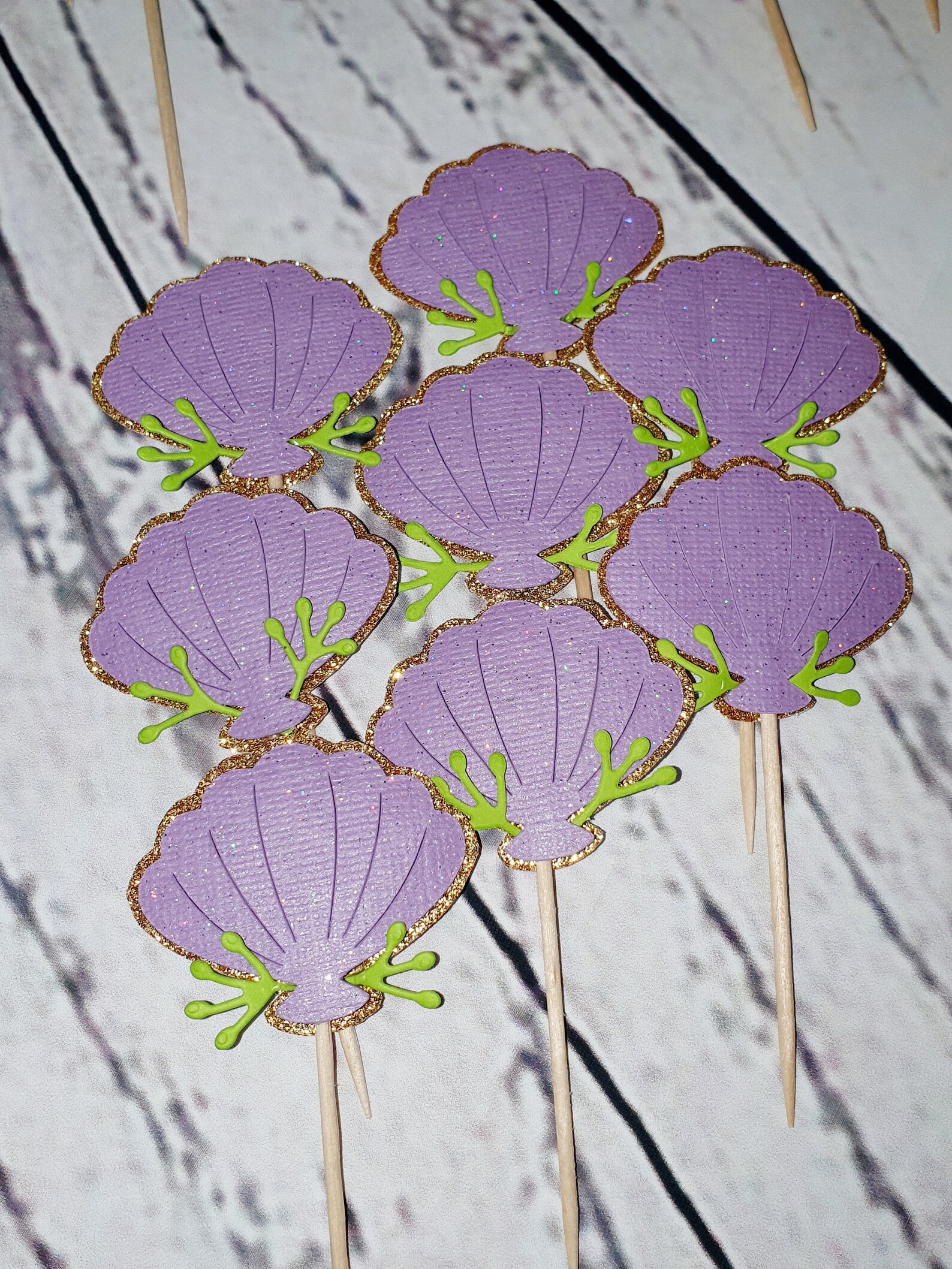 Little Mermaid Cupcake Toppers, Seashell Cupcake Toppers, Sea Stars ...