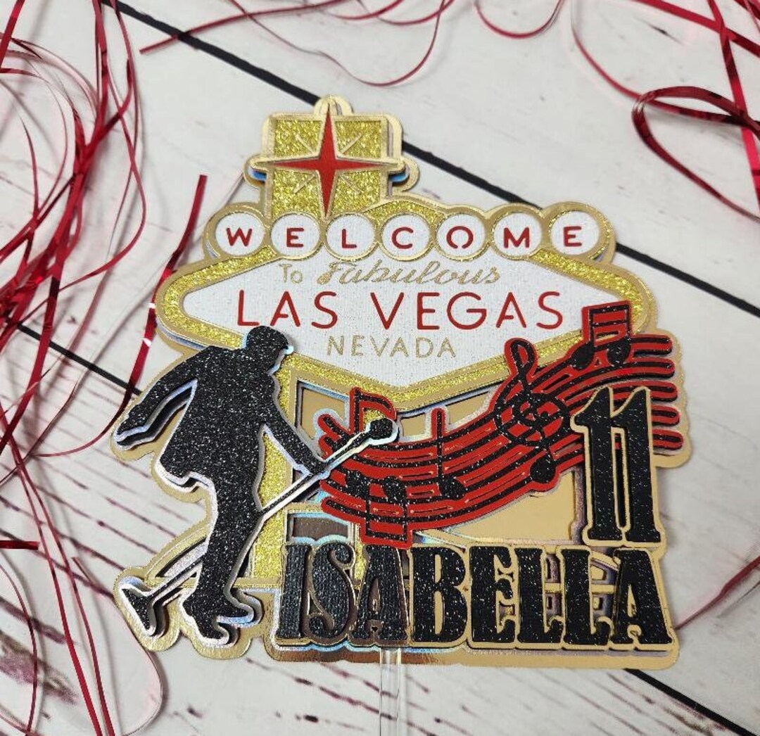 Elvis Cake Topper, Elvis Theme Party Decorations, Las Vegas Cake Topper ...