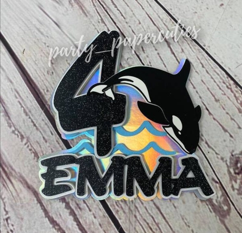 Whale Cake Topper Killer Whale Cake Topper Orca Cake Topper - Etsy