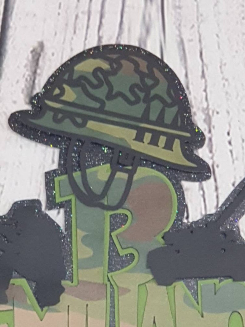 Military Theme Party Cake Topper soldier cake topper | Etsy