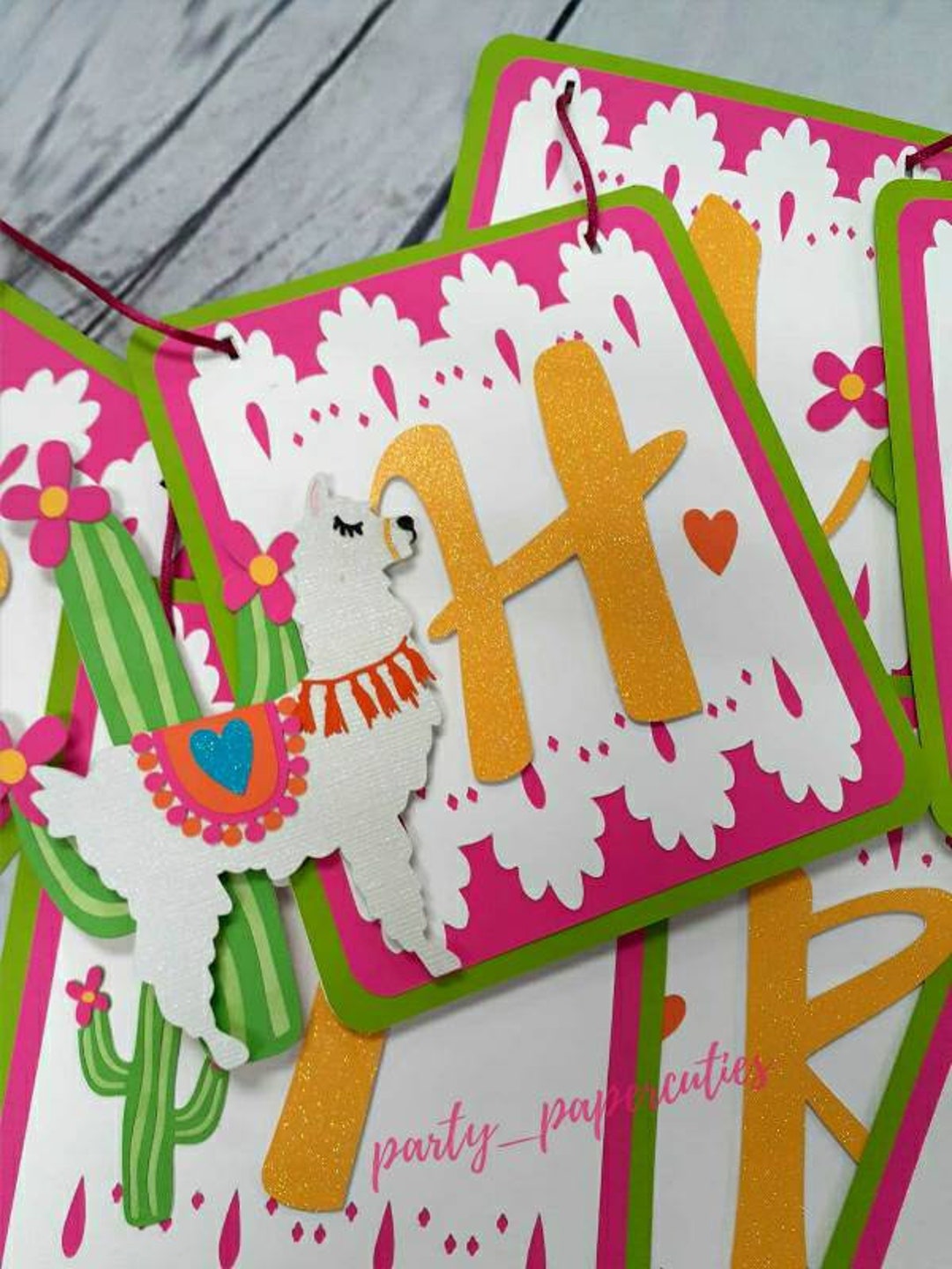 Llama Birthday Banner, Llama Banner, Alpaca Birthday Banner, Llama and ...
