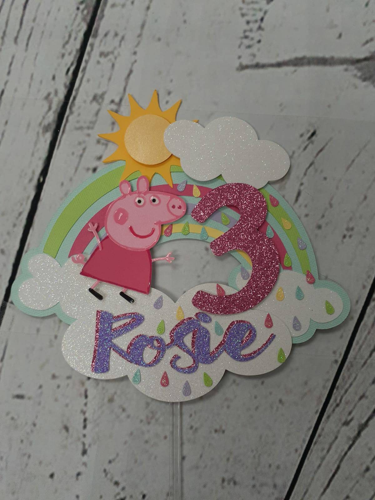 Peppa Pig Cake Topper peppa pig theme party peppa pig cake | Etsy