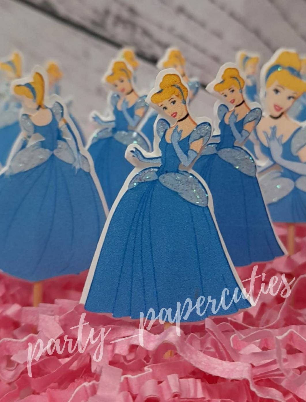 Cinderella Cupcake Toppers, Cinderella Toppers, Cupcake Toppers ...