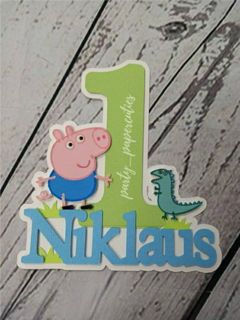 George Cake Topper Peppa Pig and George Cake Topper George | Etsy Canada