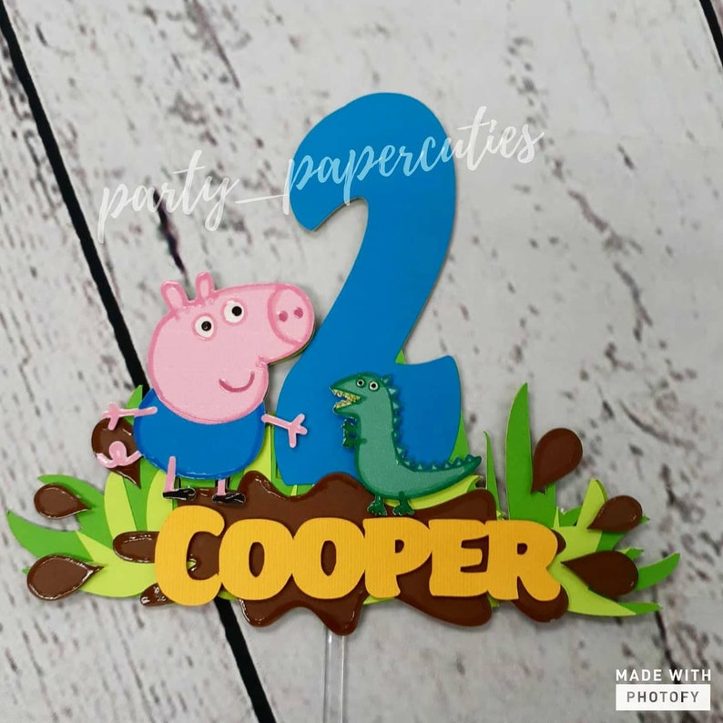 George Cake Topper Peppa Pig and George Cake Topper George - Etsy