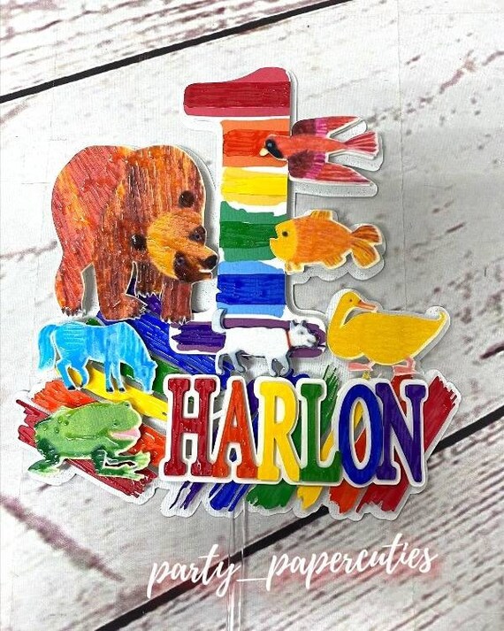 Brown Bear Cake Topper Brown Bear and Friends Cake Topper - Etsy