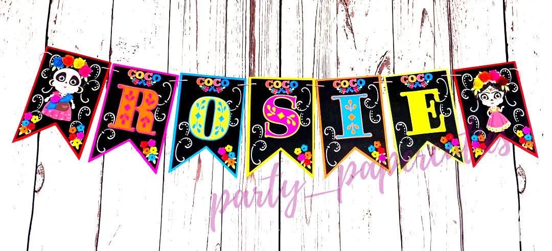 Mexican Party Banner, Mexican Theme Banner, Dia De Muertos Banner, Coco ...