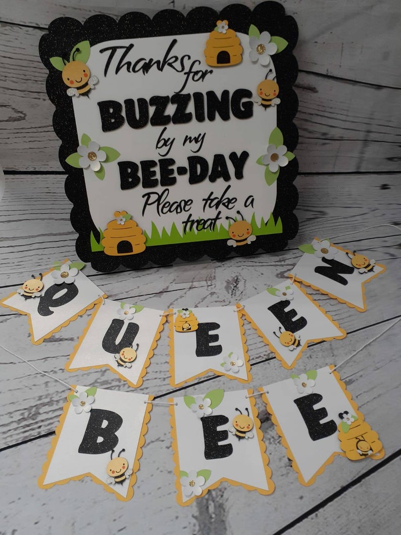Queen Bee Birthday High Chair Banner Queen Bee Banner Queen | Etsy