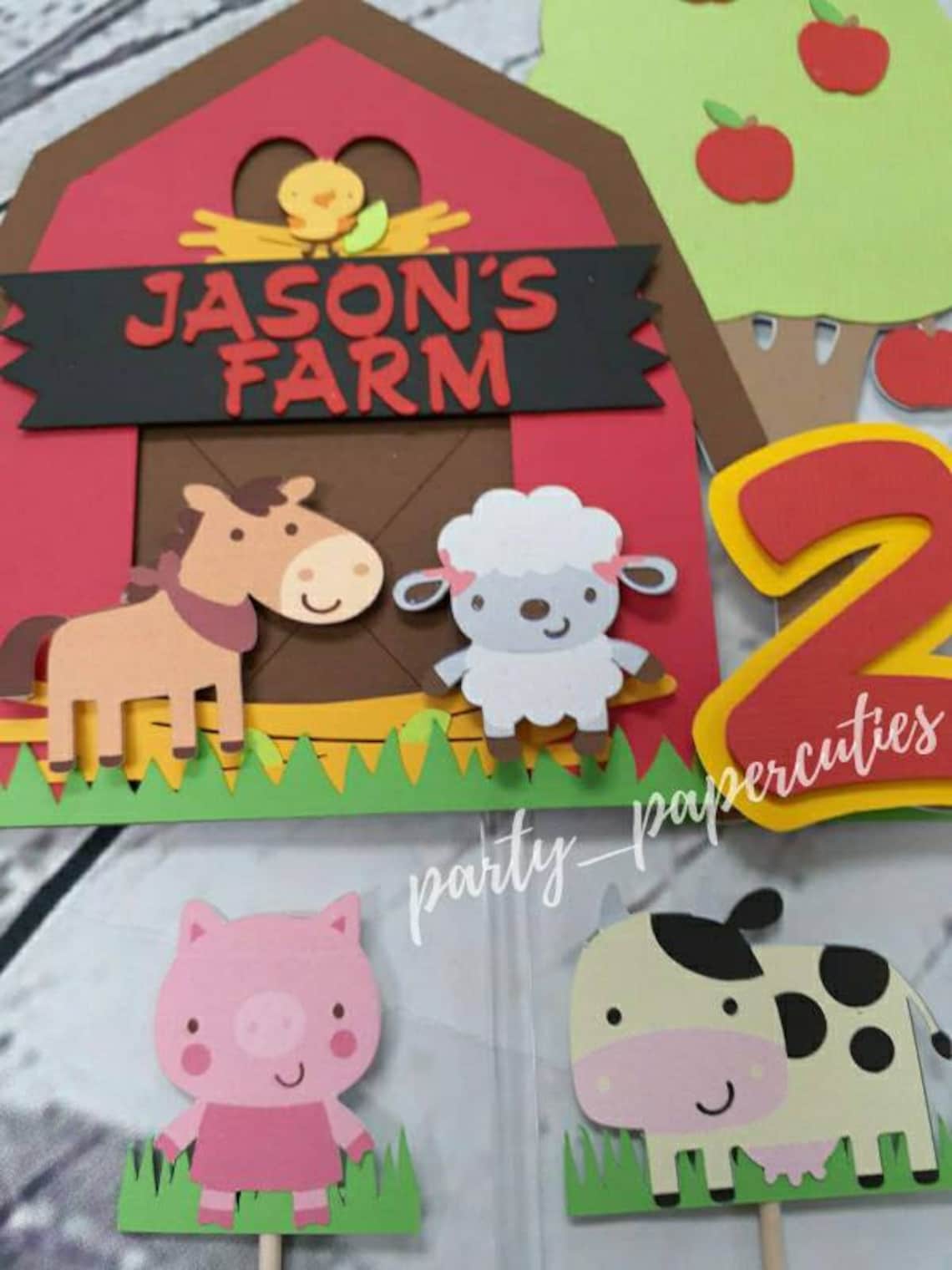 Farm Theme Birthday Banner farm animals birthday banner farm | Etsy