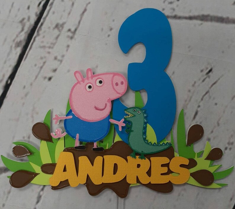 George Cake Topper Peppa Pig and George Cake Topper George - Etsy