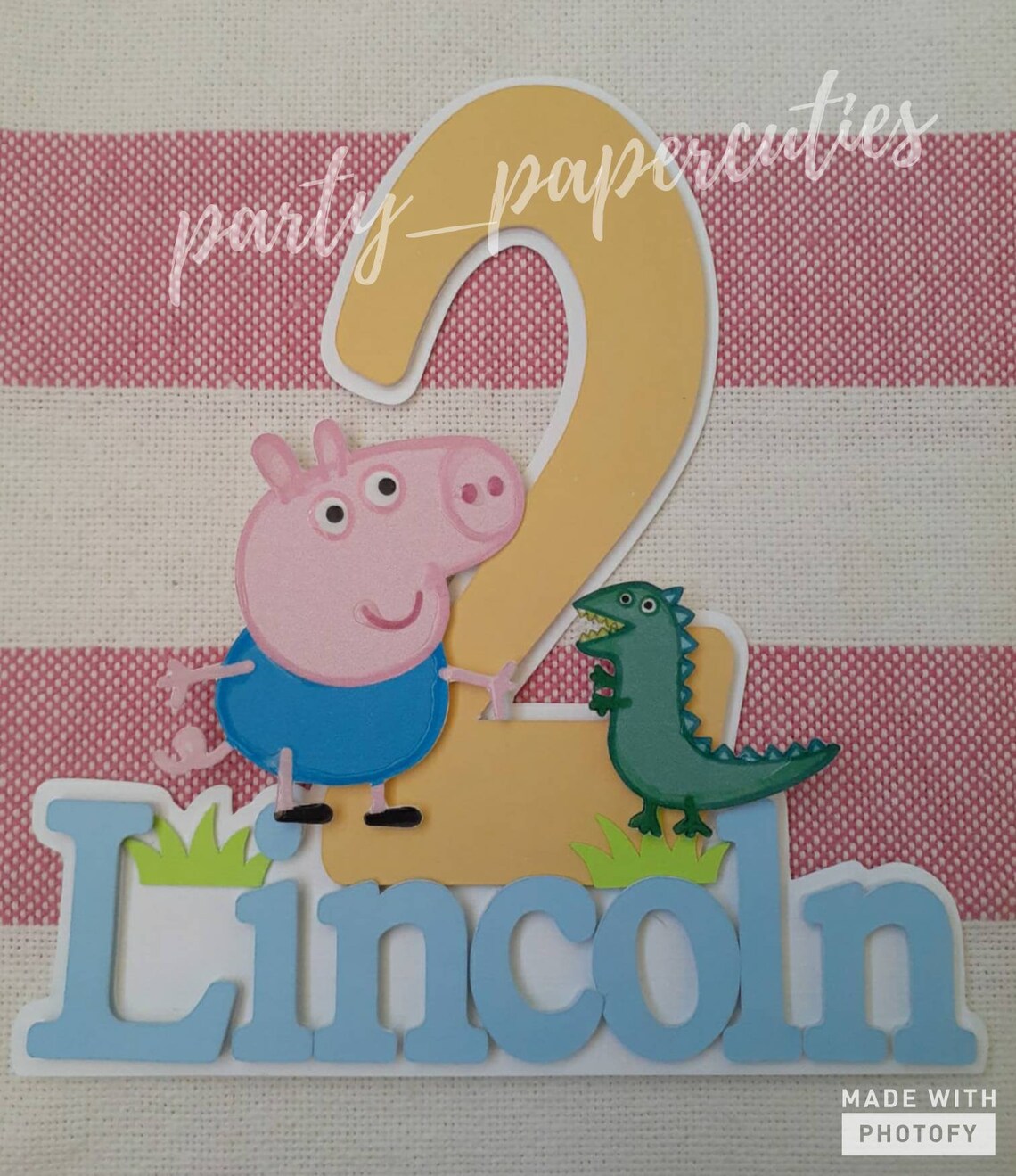 George Cake Topper Peppa Pig and George Cake Topper George | Etsy Canada