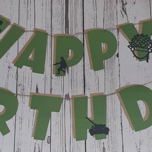 Military Happy Birthday Banner, Soldier Banner, Happy Birthday Military ...